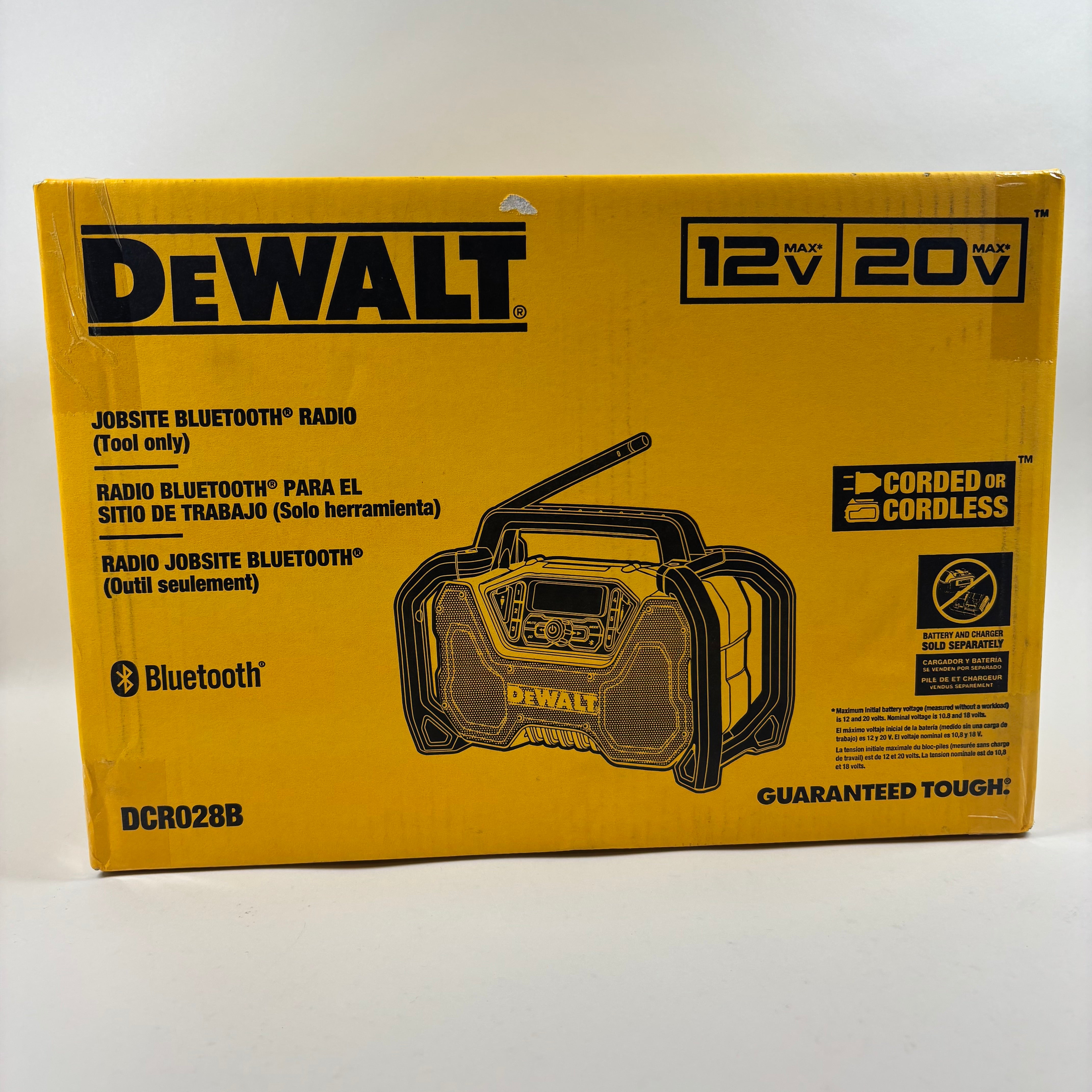 New DeWalt DCR028B 20V MAX Jobsite Bluetooth Radio – PayMore Shopton
